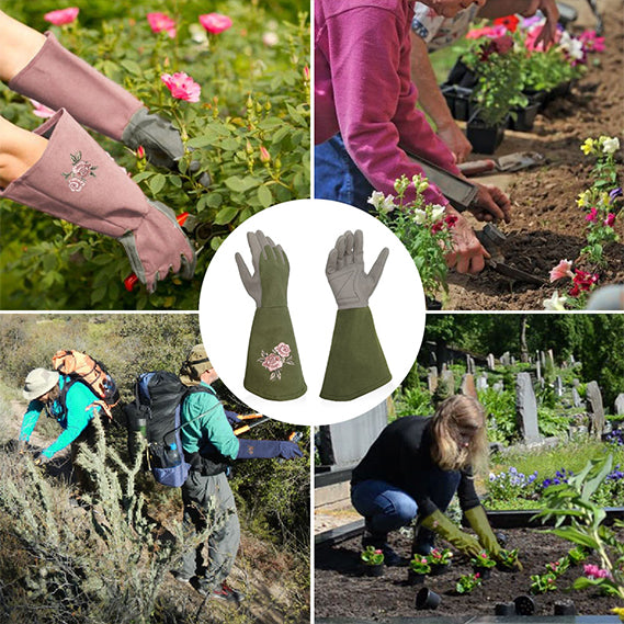 Long Gardening Gloves Intra-FIT Rose Pruning Gloves Thorn Proof Garden ...